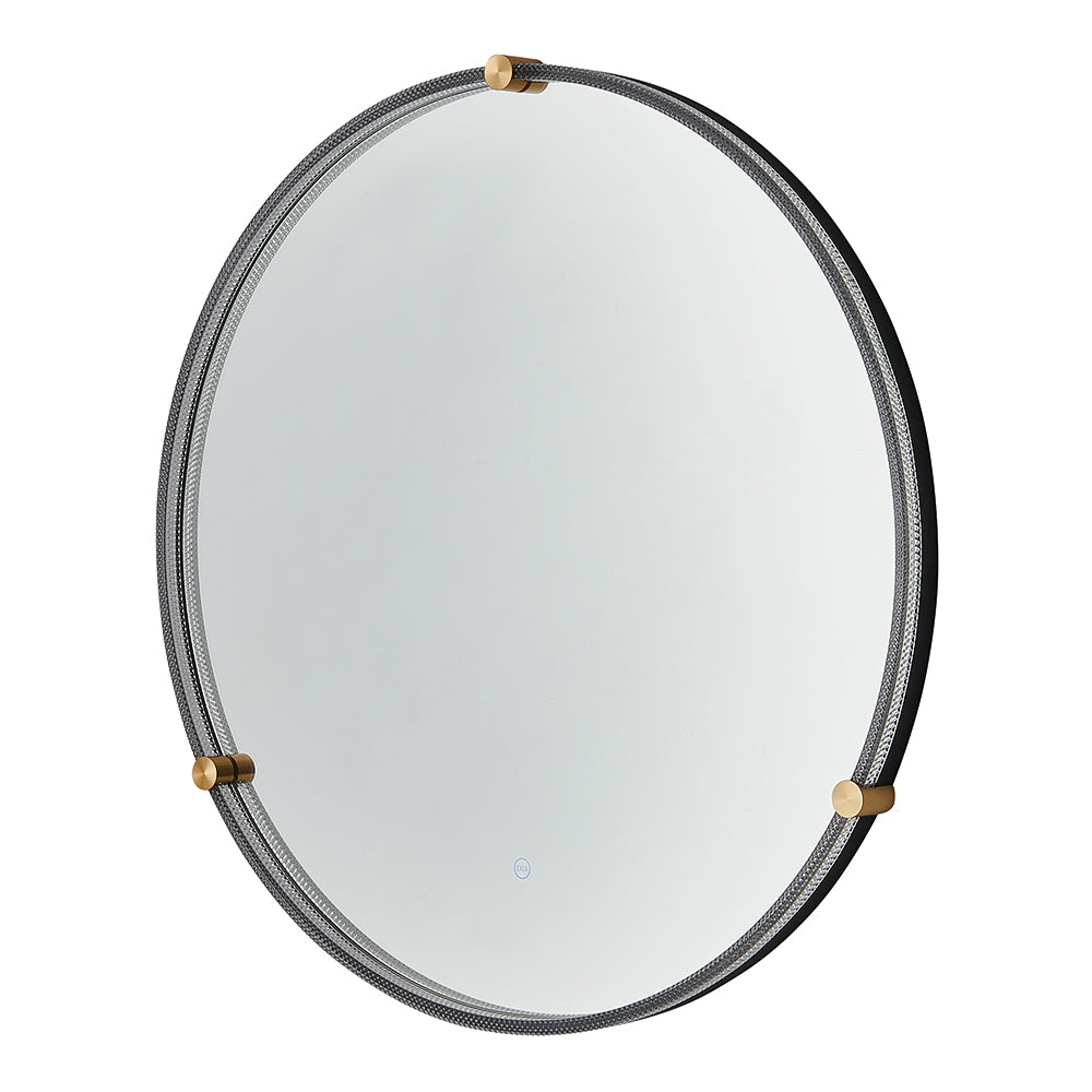 LED Lighted Round Salon Mirror